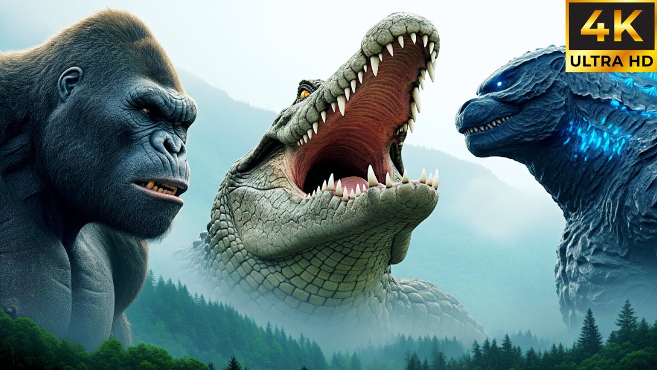 King gong VS Jurassic Boss VS Giant Crocodile 🐊 | Who is the king 👑 of ...