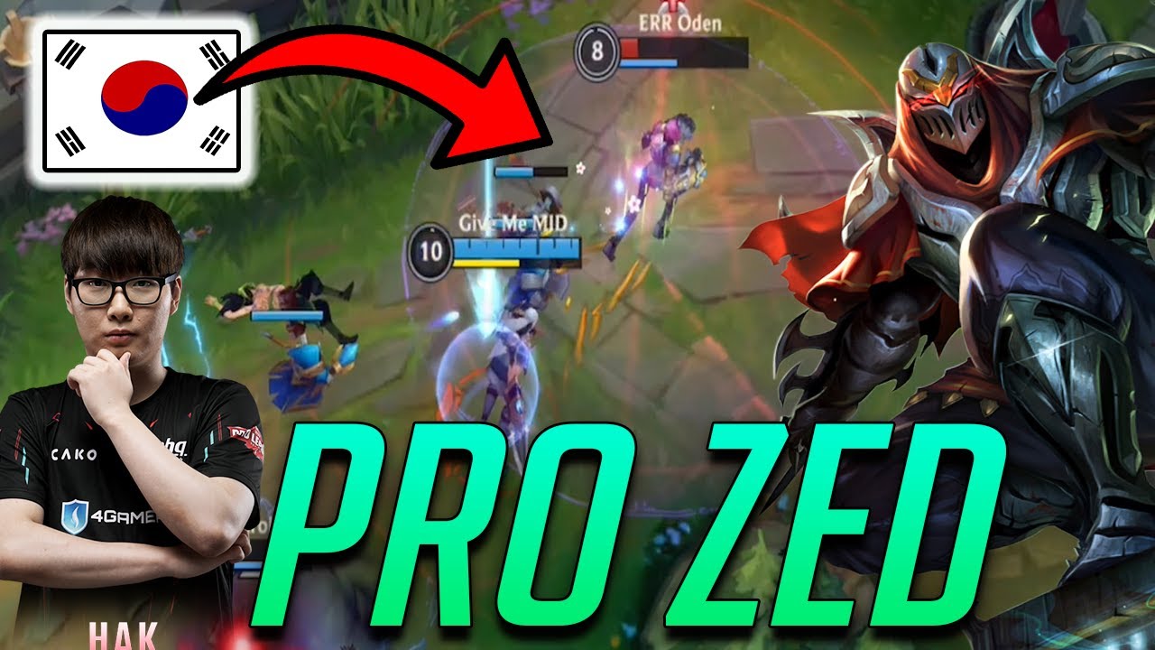 KOREAN PRO ZED HAK | This is How Pro Players play ZED in WILD RIFT ...
