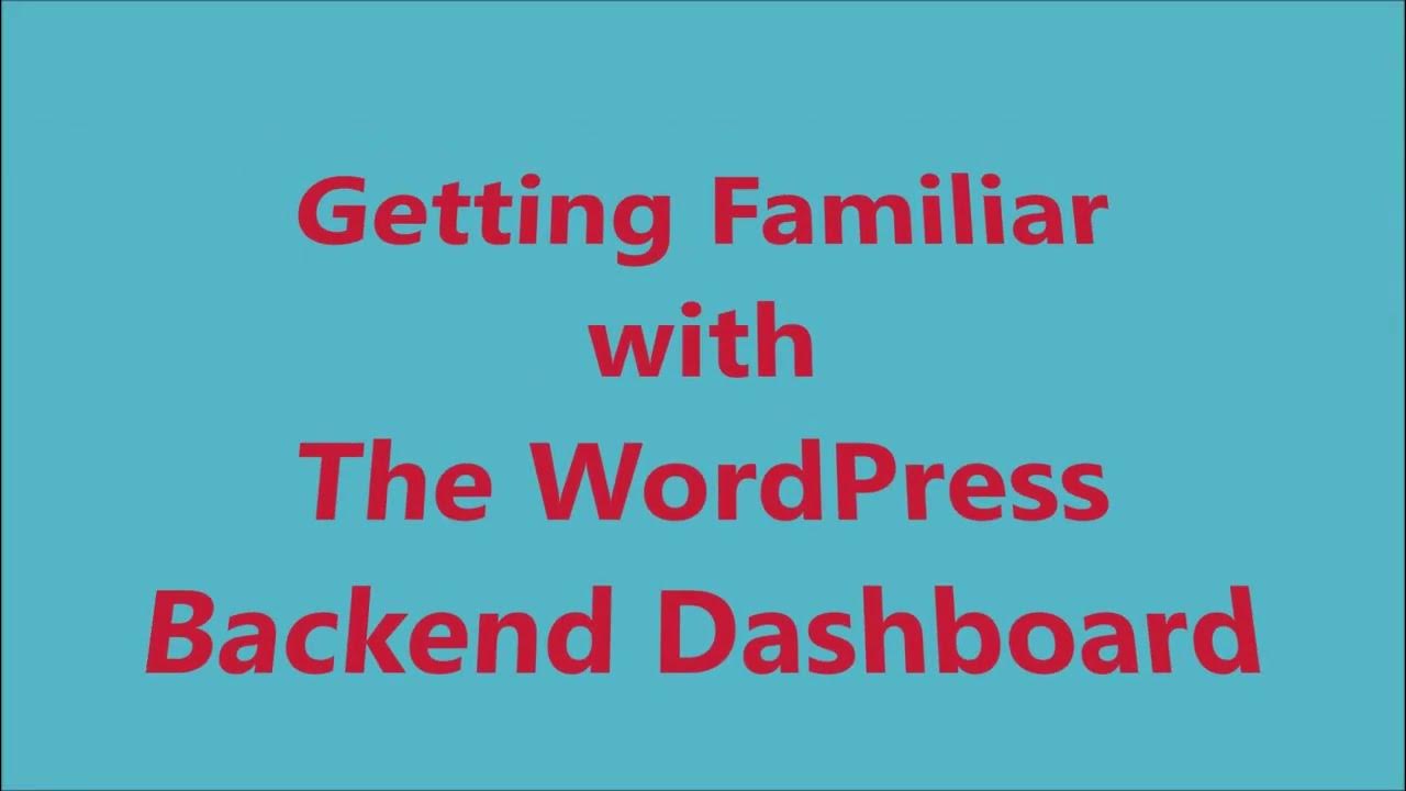 How to Post on WordPress Using AI | Getting started and Familiar With The WordPress Backend ...