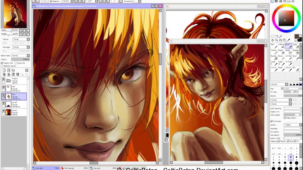 Paint Tool SAI - "MARUNAE IGNIS PI" - Part 2/2 - YouTube