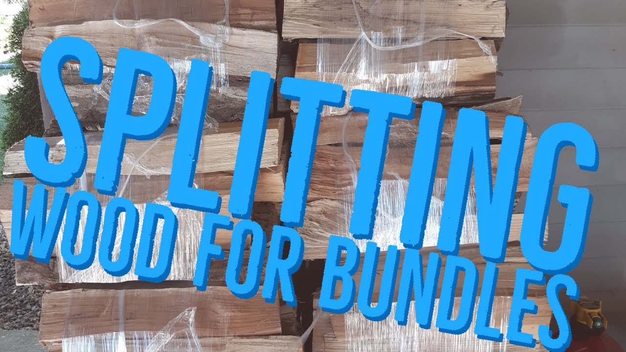 SPLITTING WOOD FOR BUNDLES - YouTube