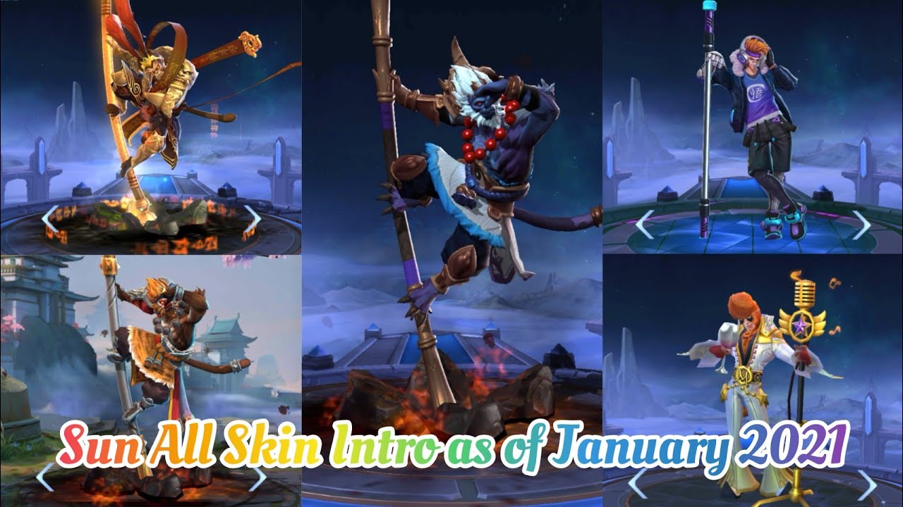Sun All Skin Intro as of January 2021 | Mobile Legends Bang Bang - YouTube