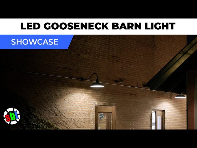 Barn Light Gooseneck Installed Gooseneck LED Commercial Sign And Barn