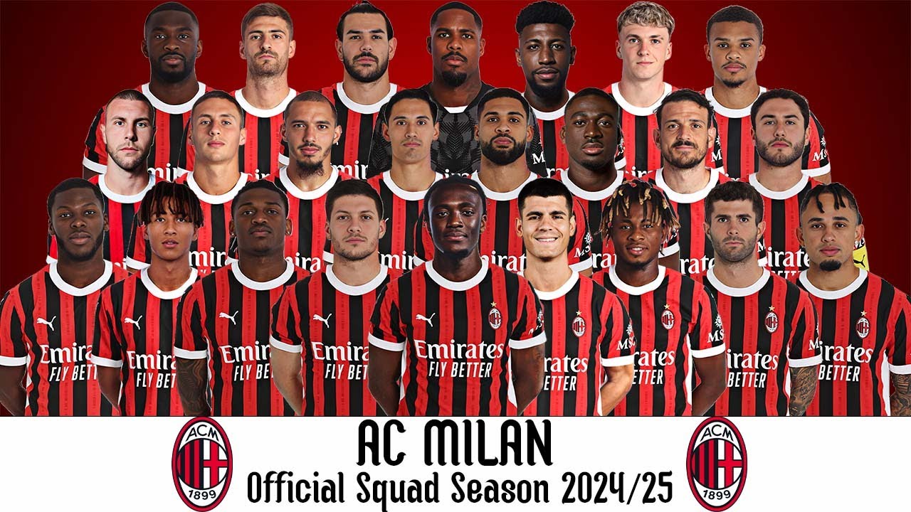 AC Milan Official Squad Season 2024/25 | Serie A 24/25 | UEFA Champions ...