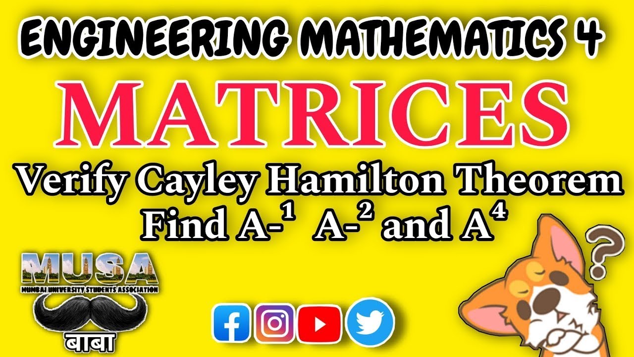 Engineering Mathematics 4 | Matrices 1 Eigen Values And Eigen Vectors | Mumbai University Youtube