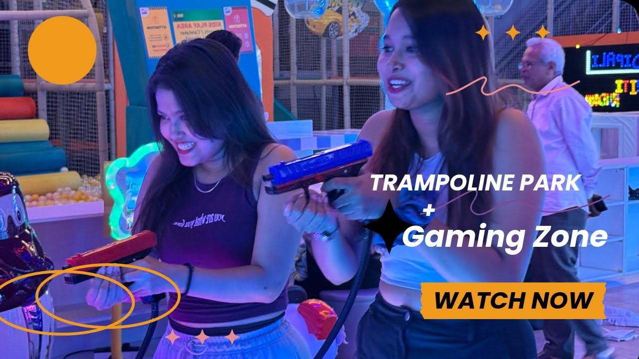 Shoot Day with Neha & Riya(TRAMPOLINE PARK + GAMING ZONE) - YouTube