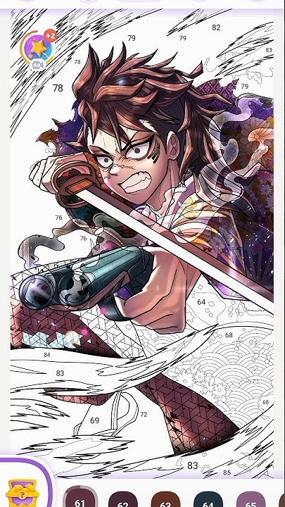 Demon Slayer Anime Colour By Number #game #color #anime #demonslayer # ...