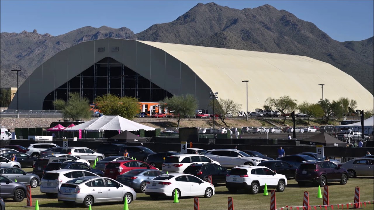 Uber Lot at Phoenix Open Saturday AM - YouTube