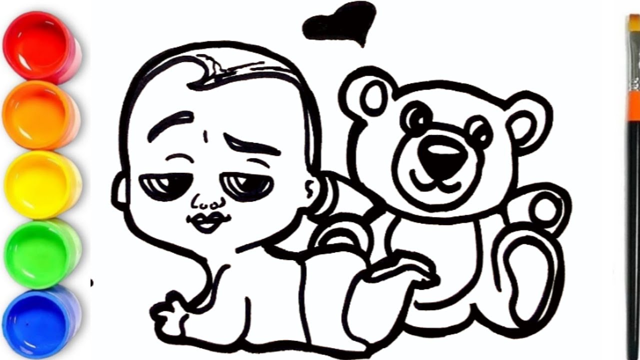 How to draw Boss Baby | Drawing For Kids | Drawing and Coloring Boss ...