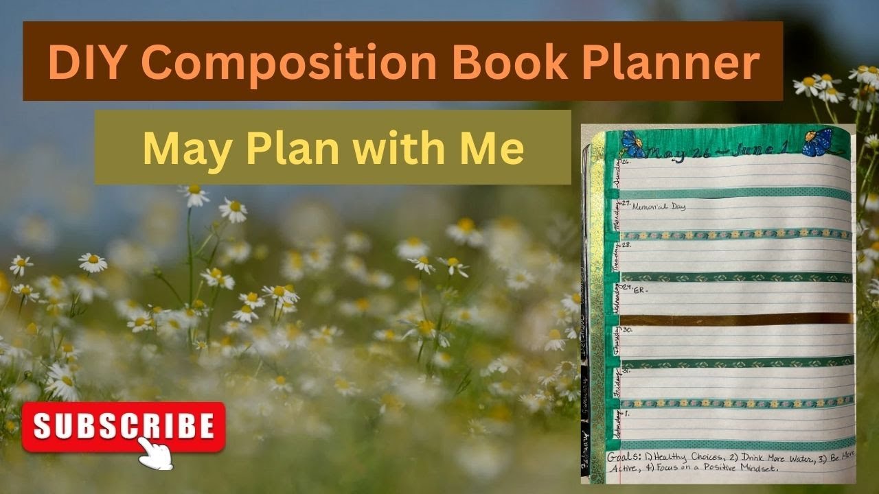 DIY Planner using a Composition Book -May Plan with Me - Week 4 - YouTube