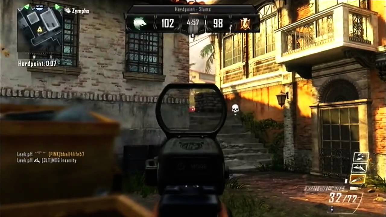 Black Ops 2 | Hardpoint on Slums | 3v4 Competitive - YouTube