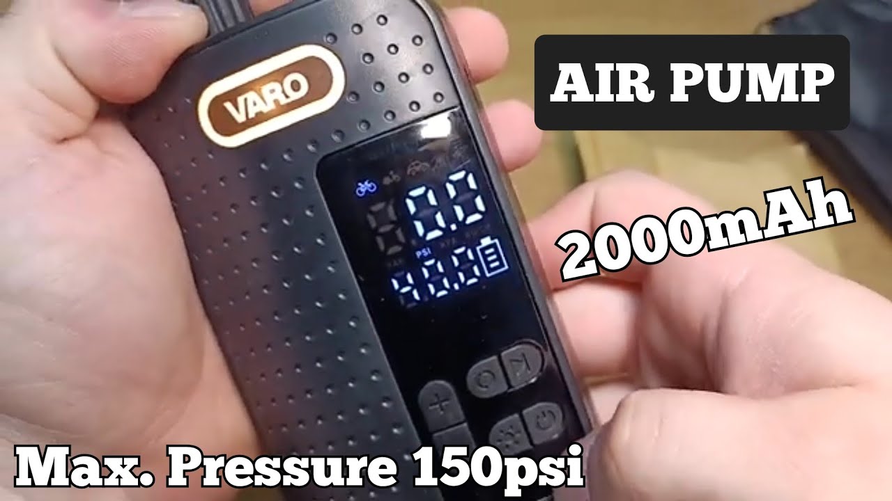 Přenosný kompresor VARO VAR10077/23 USB C 2000mAh (elektrická pumpička ...