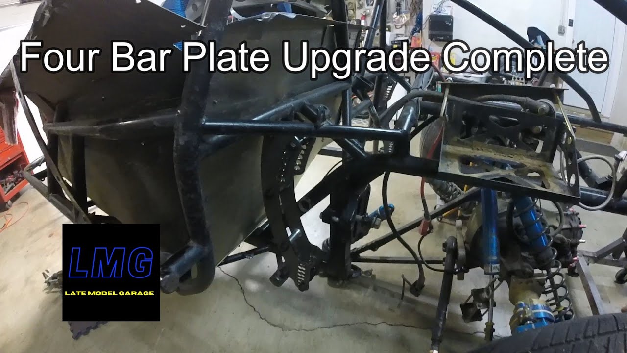 Completed Rear Four Bar Bracket Update on the Dirt Late Model - YouTube