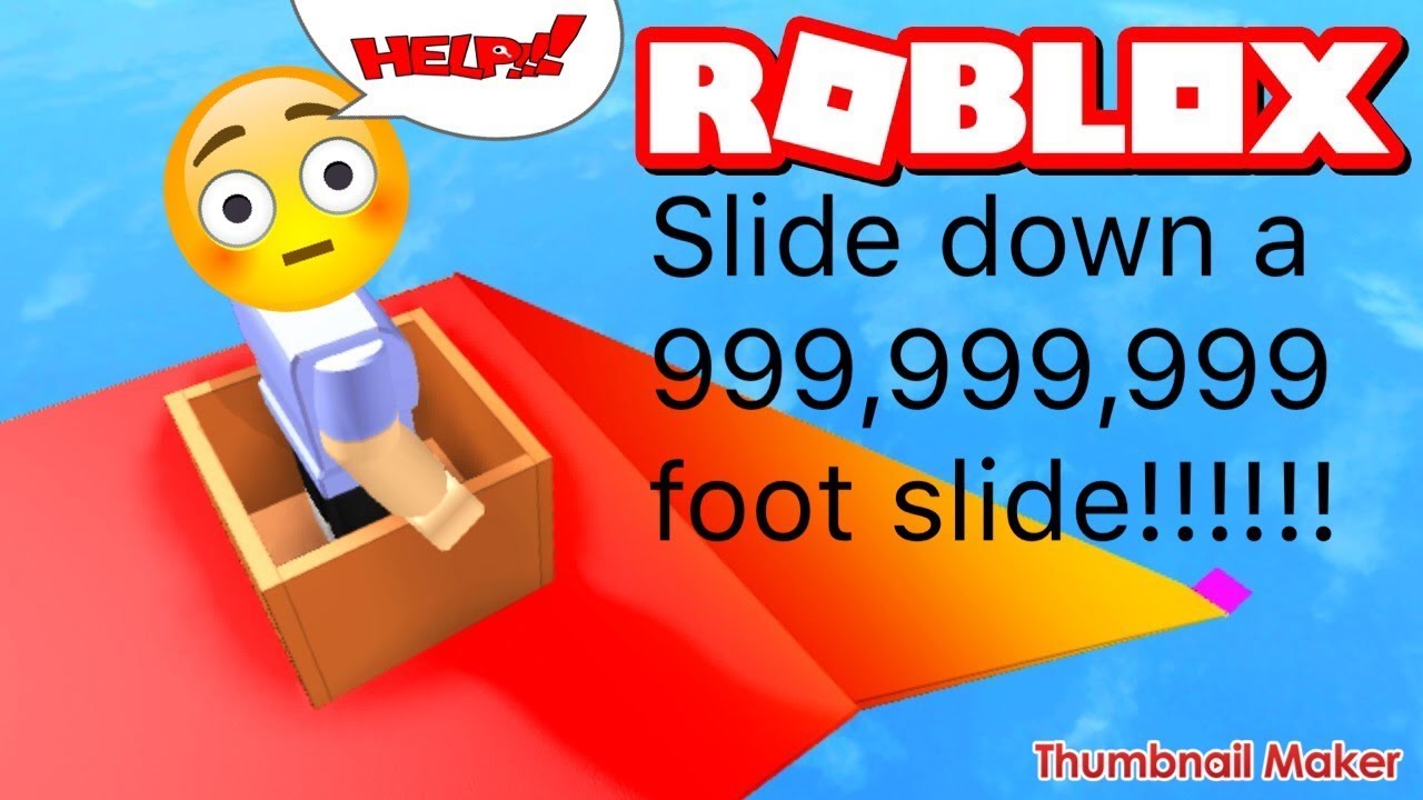 Slide down the biggest slide in the world in roblox!!!!!!!!! - YouTube