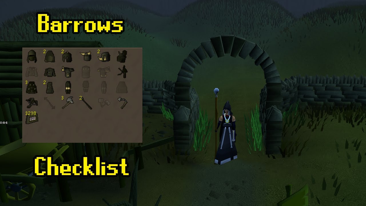 The Barrows Checklist | osrs ironman - YouTube