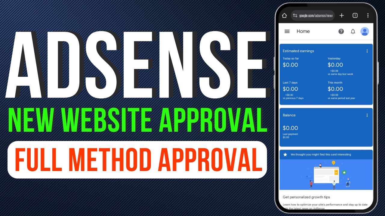 How to Get AdSense Approval From New Website In 24 Hour | Get AdSense ...