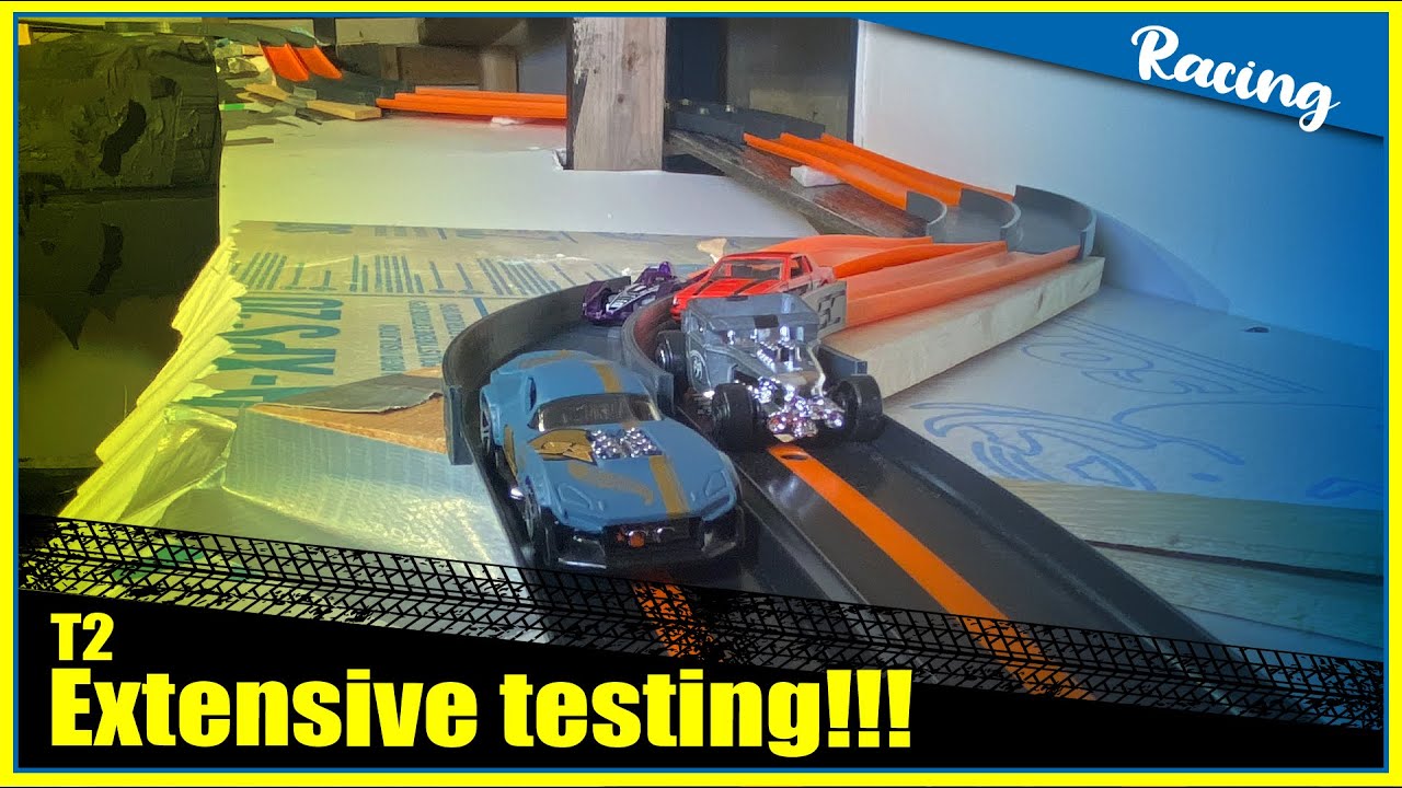 T2 crazy testing phase! Race testing more then a 100 cars. - YouTube