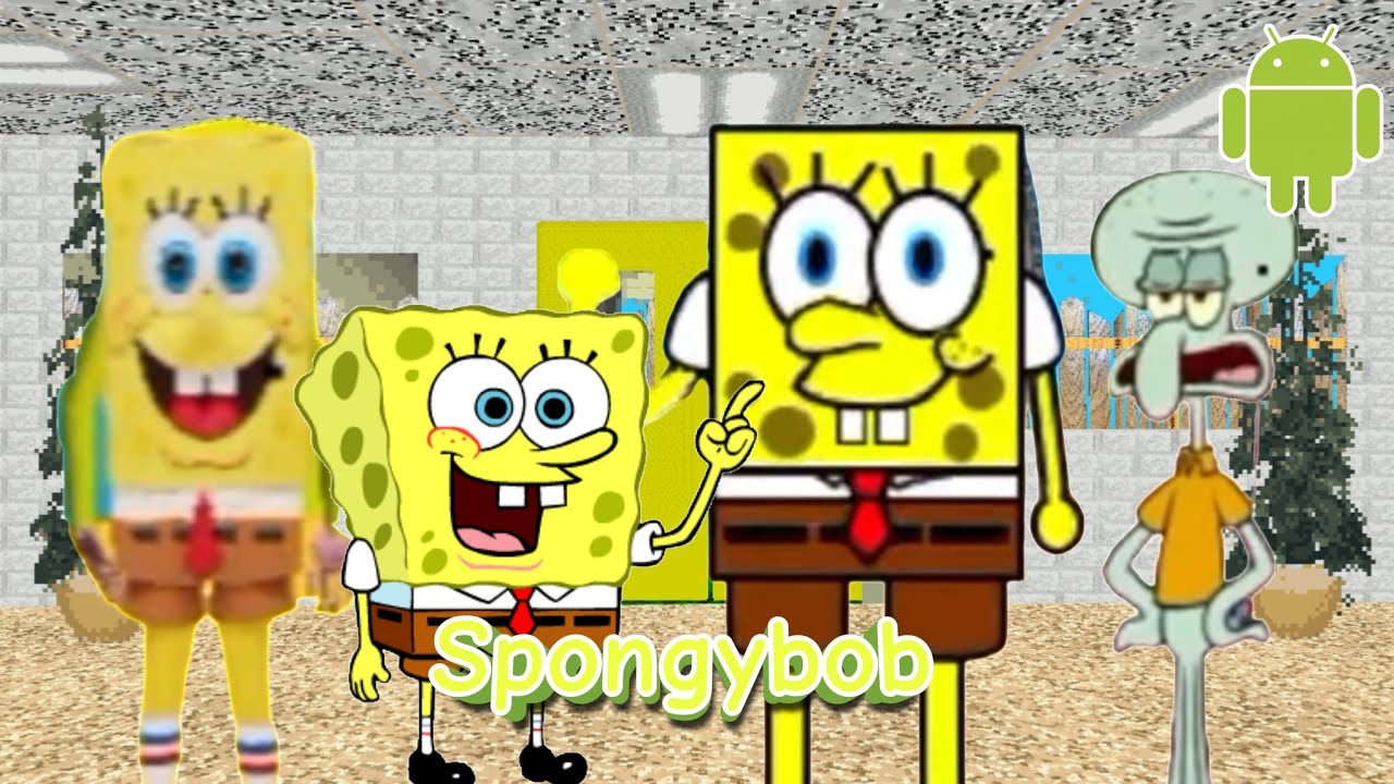4 Baldi's Spongebob Basics Android Mod! - Baldi Android Mod - YouTube
