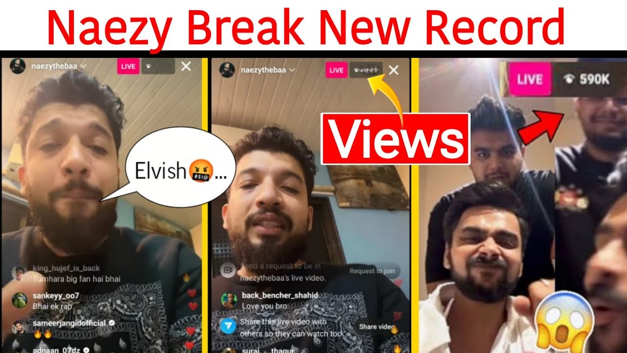 Naezy Instagram Live After Bigg Boss ott s3 | Naezy vs katariya live ...