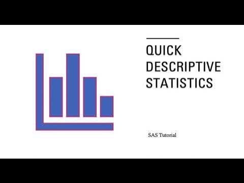 Quick Descriptive Statistics in SAS - YouTube