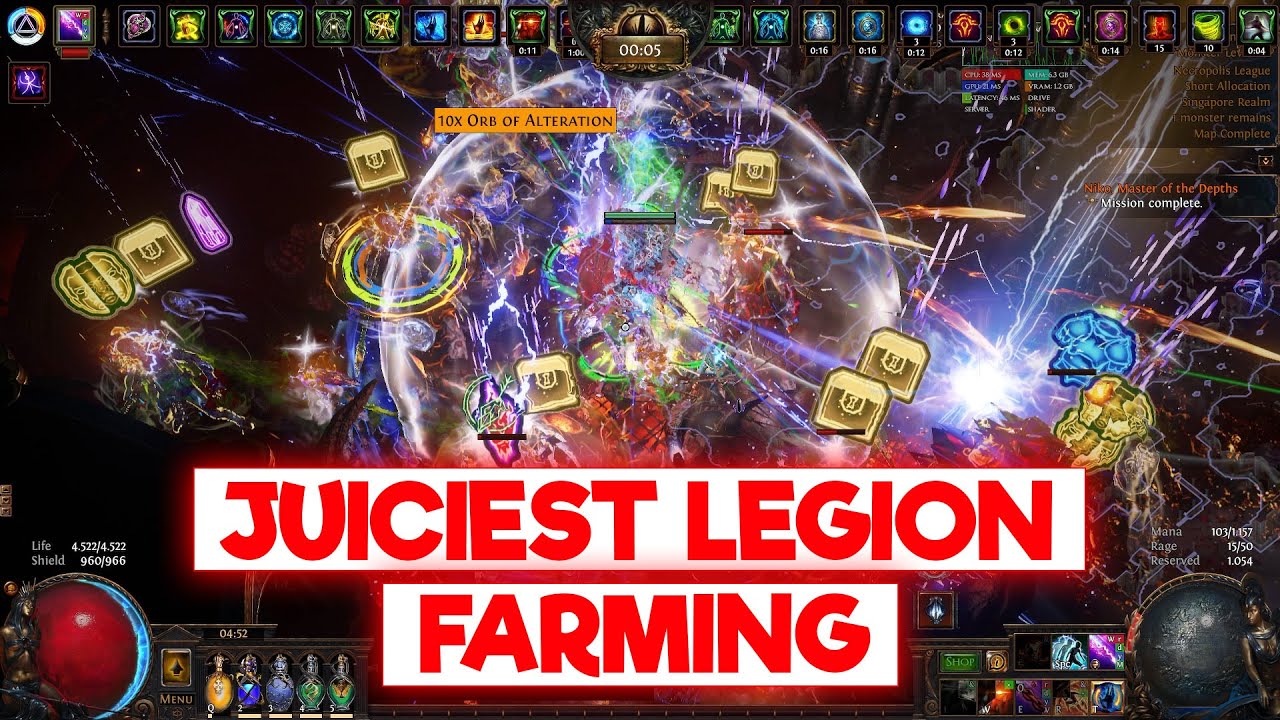 JUICIEST LEGION (ETERNAL CONFLICT) FARMING IN TIER 17 MAPS - POE ...