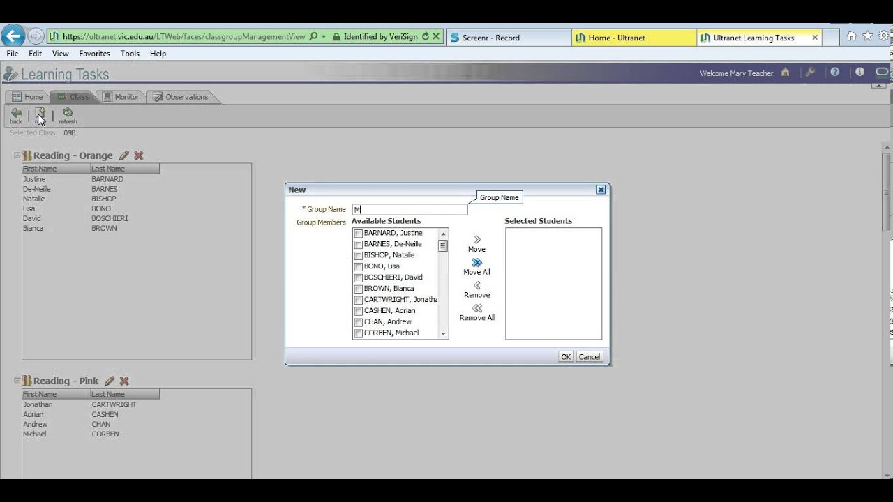 Ultranet how to - Creating groups - YouTube