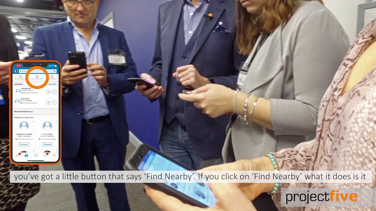 Using LinkedIn 'Find Nearby' - YouTube