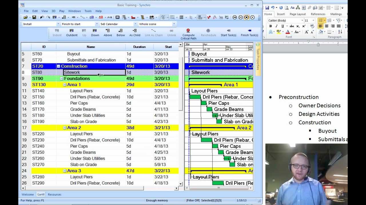 Synchro Training Synchro Introduction WBS and links - YouTube