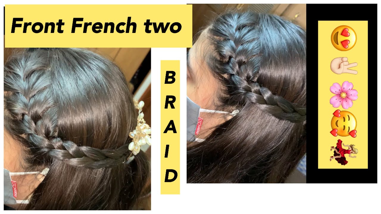 Front French two braids 🏻 easy and simple open hairstyles 🥰🌸 - YouTube
