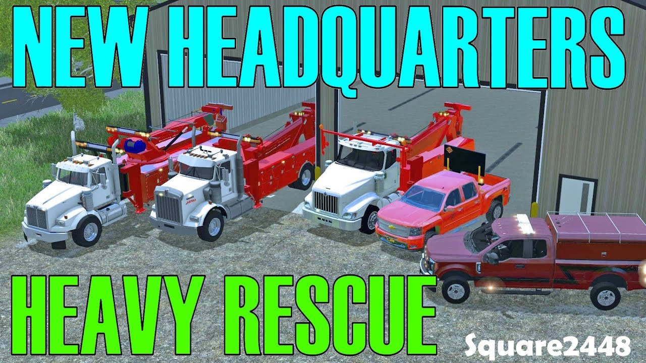 Farming Simulator 17 | Moving & Setting Up New Heavy Rescue Head ...