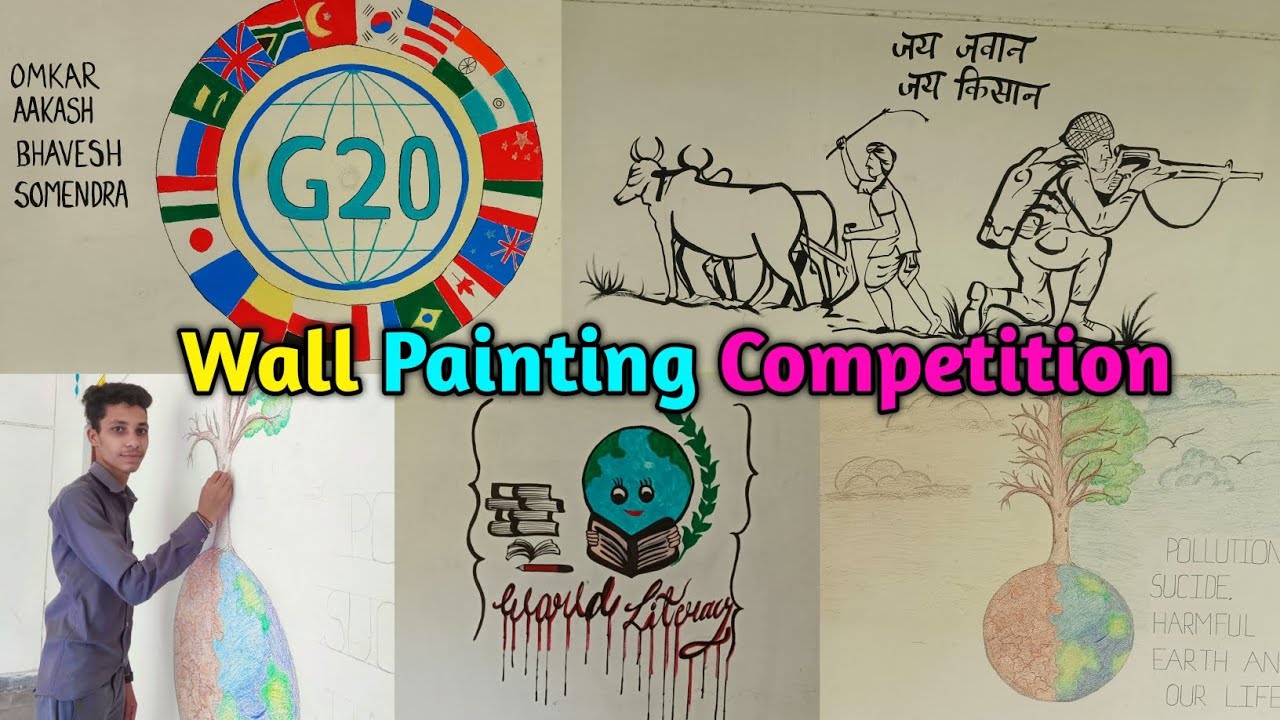 Wall Painting Competition // Special Vlog - YouTube