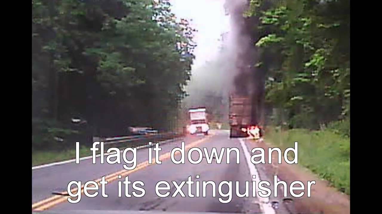 Tractor-Trailer Truck on Fire - YouTube