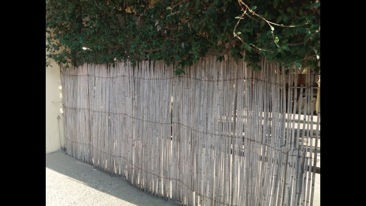 Πως κάνουμε περίφραξη και σκίαση με καλάμια - YouTube