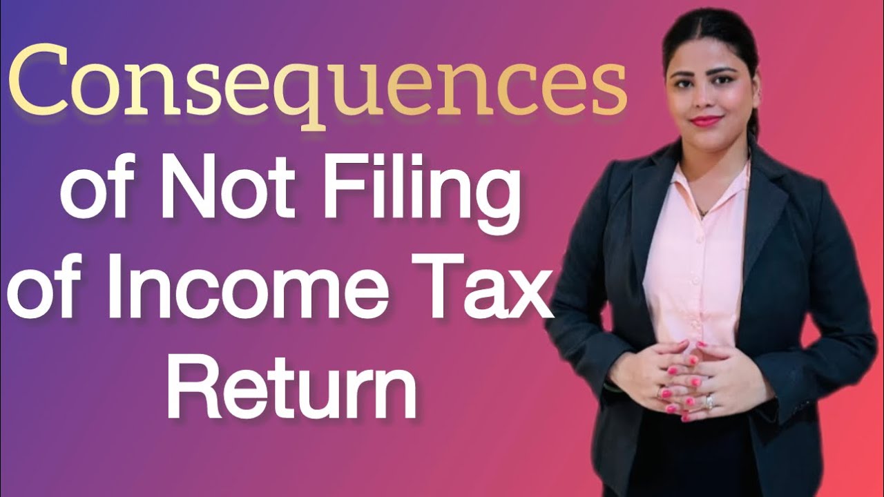 Consequences of Not Filing ITR || Save Interest and Late Fees || File ...
