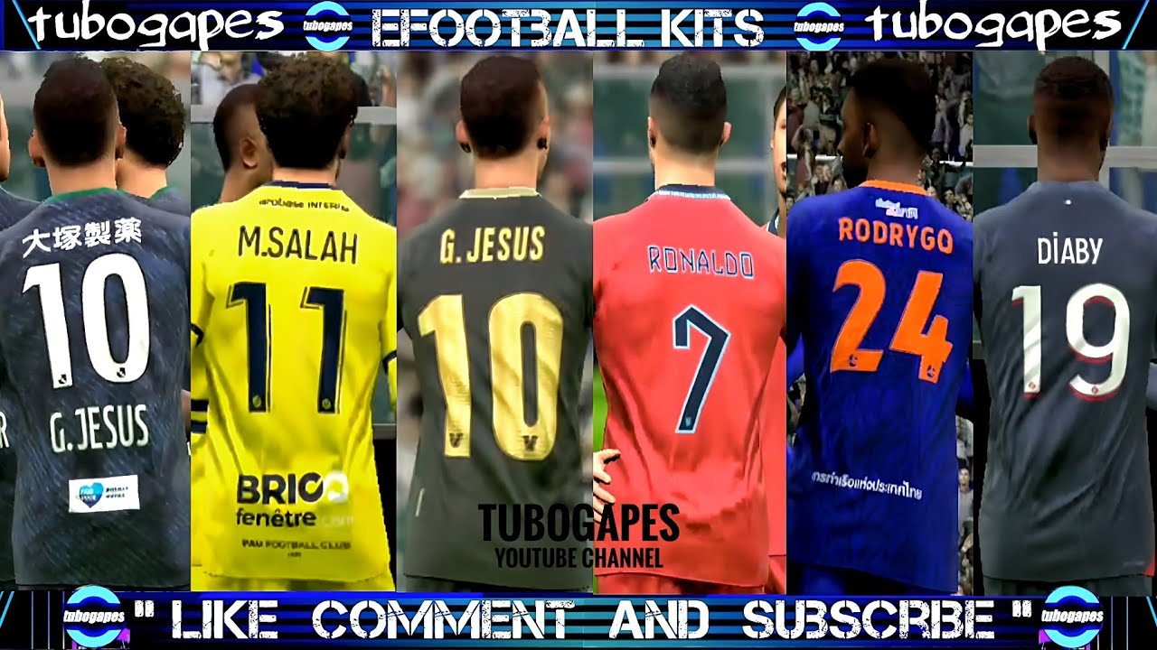 New Kits Update! Best Player Name & Back Number Font Jersey eFootball ...