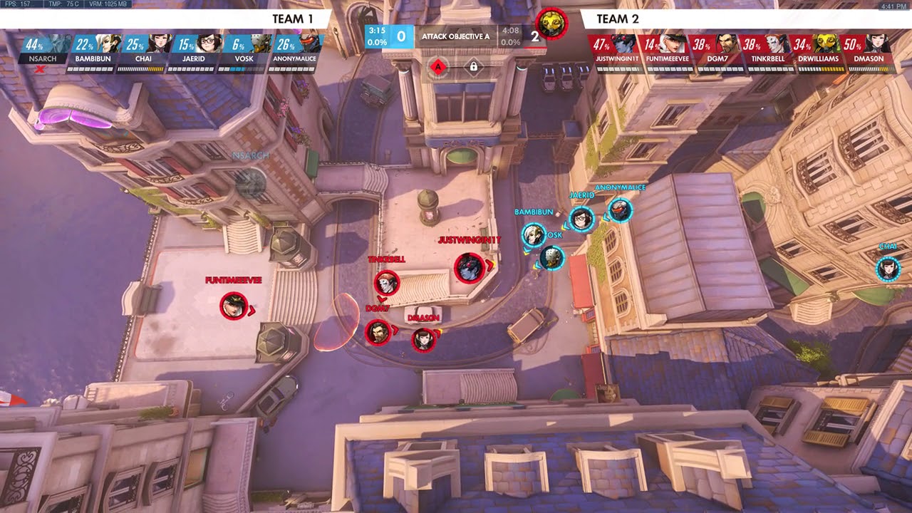 Overwatch climb to silver overhead view - YouTube