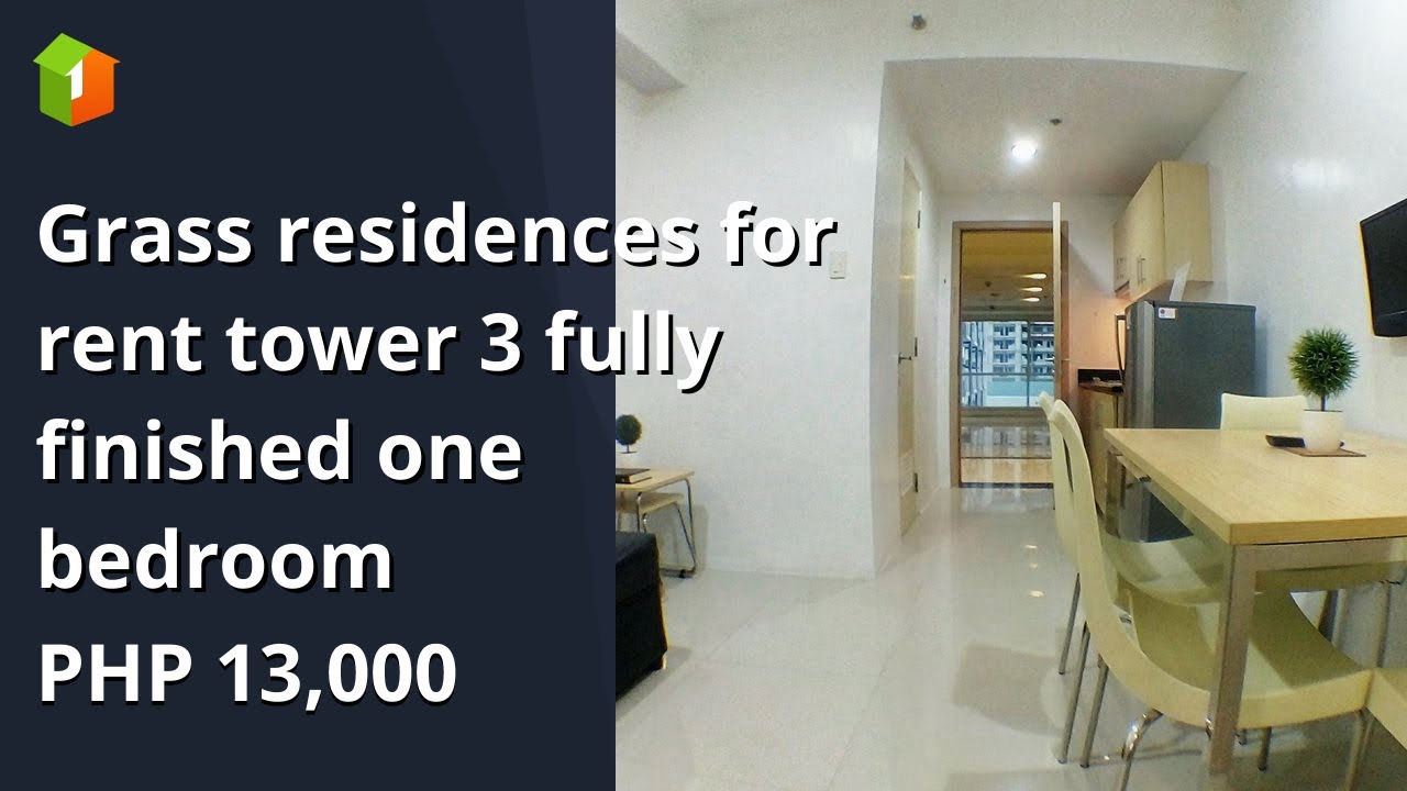 Grass residences for rent tower 3 fully finished one bedroom - YouTube