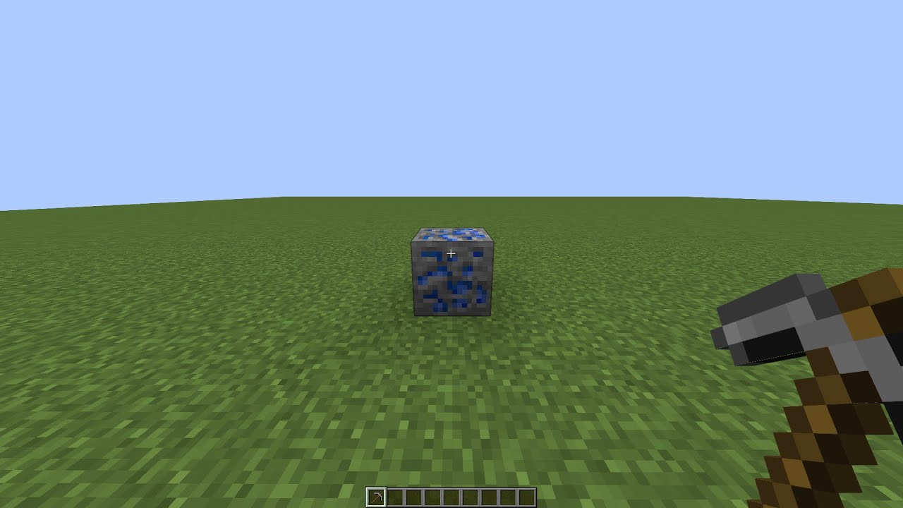 you can mine lapis with a stone pickaxe - YouTube