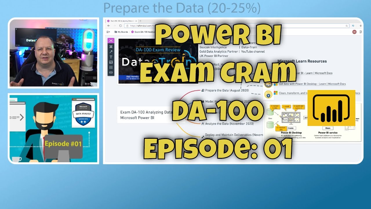 Power BI Training - DA-100 Exam Cram - Episode 01 - YouTube