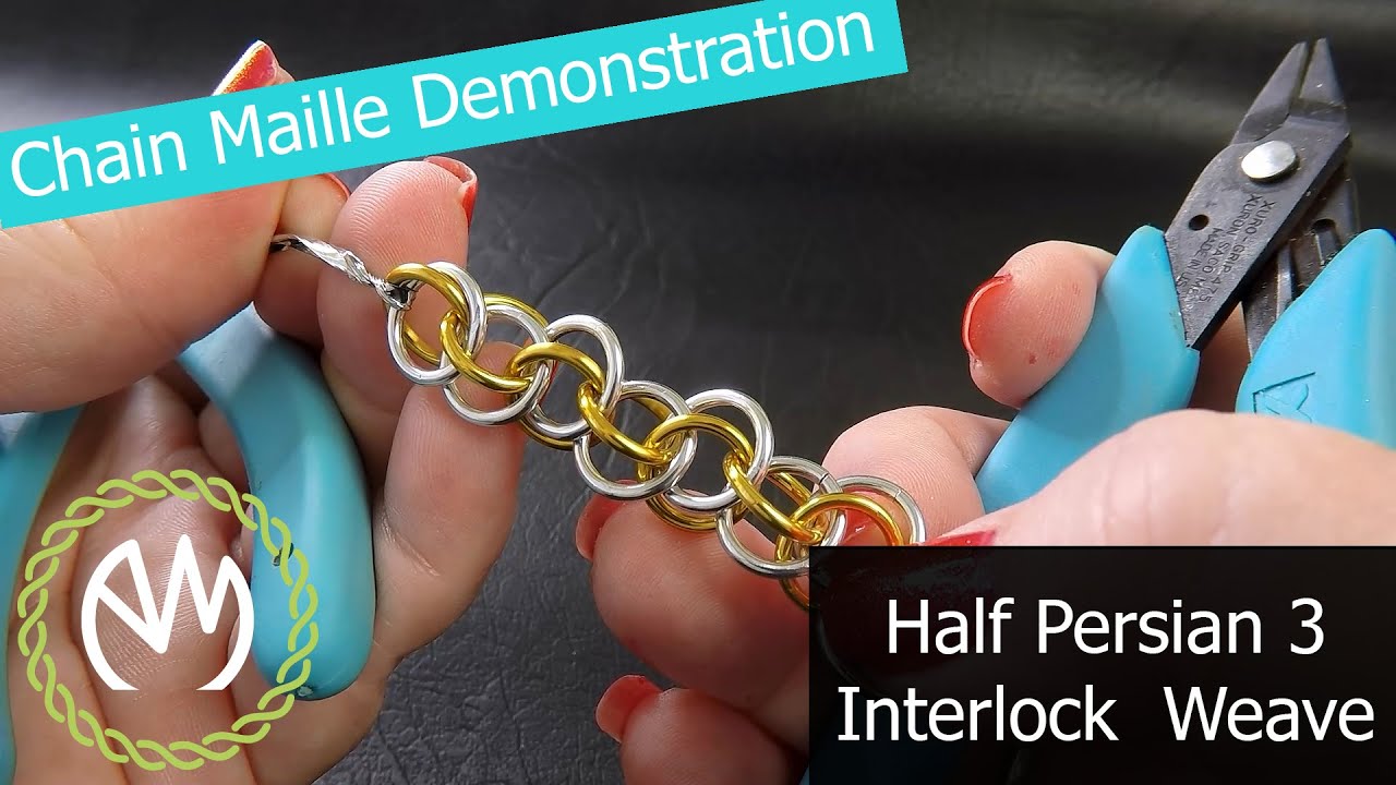 Chain Maille Demonstration - Half Persian 3 Interlocked - YouTube
