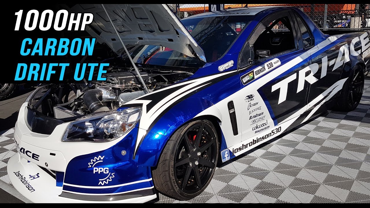 Josh Robinson's Holden VF Carbon Drift Ute - YouTube