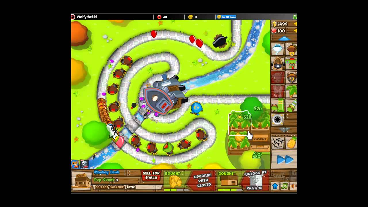 Bloons TD5 Beginner Map/Hard (1 Hour 15 mins) - YouTube