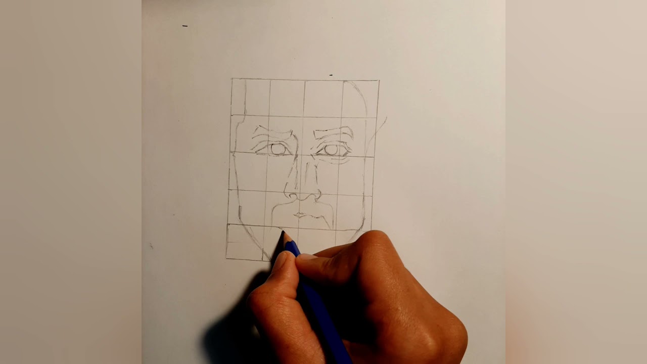 How to draw tiger shroff using grid method - YouTube