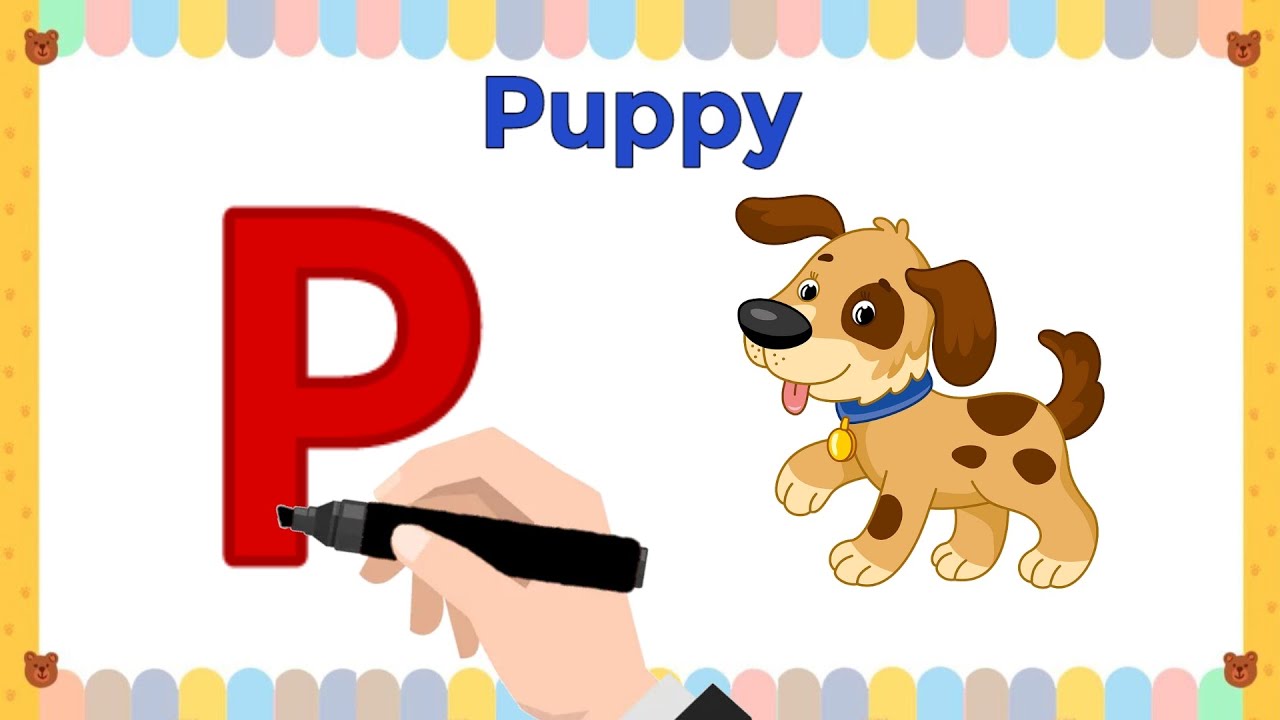 LETTER P | Writing letter P | P words for kids | Capital LETTER P ...