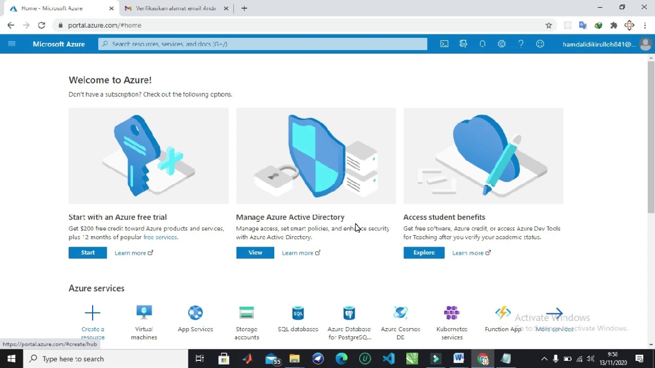 Microsoft Azure For Student - YouTube