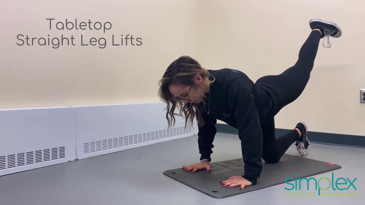 Tabletop Straight Leg Extention/Lift - YouTube