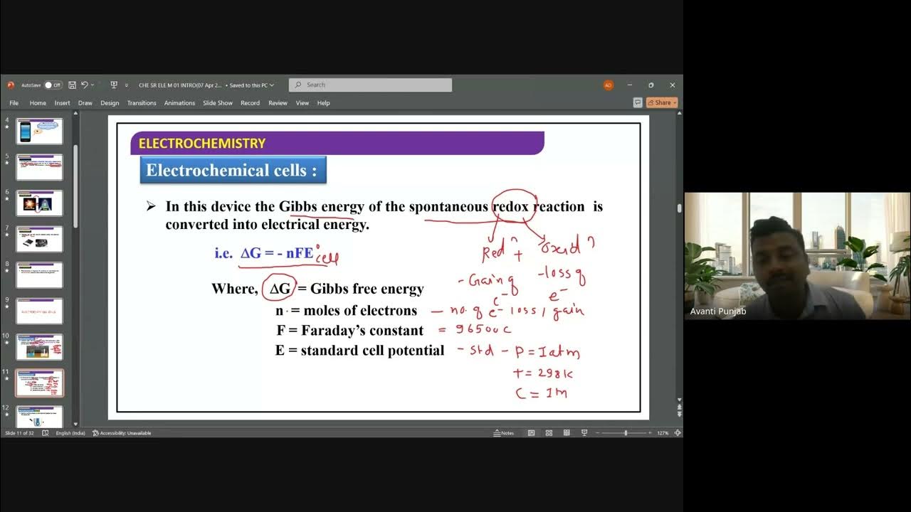 Electrochemistry - Electrochemical Cell, Nernst Equation | 12th Chemistry | 14th Oct, 2024 - YouTube