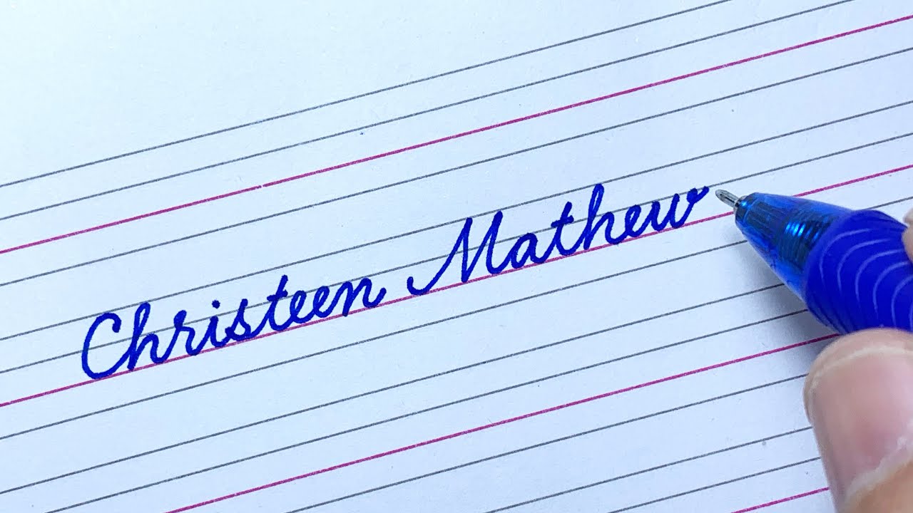 Christeen Mathew in cursive handwriting | Thank you so much for your ...