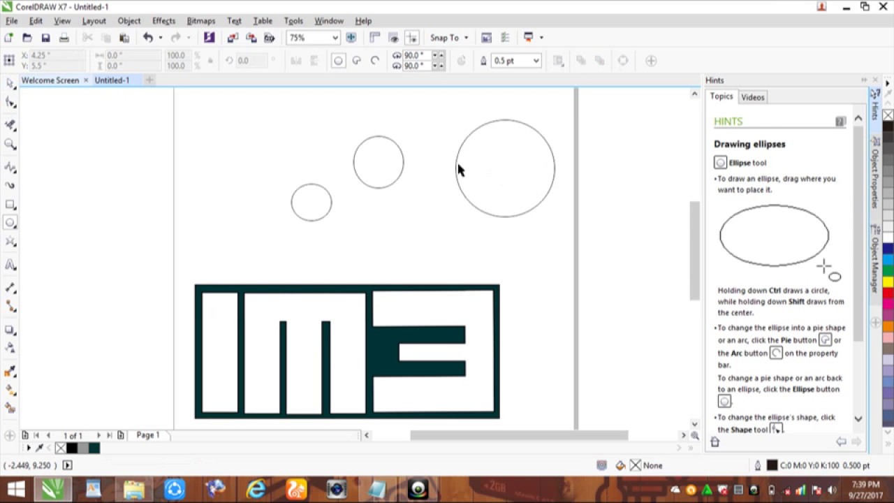 Tutorial Corel Draw X7 2020 | Cara membuat desain logo IM3 - YouTube
