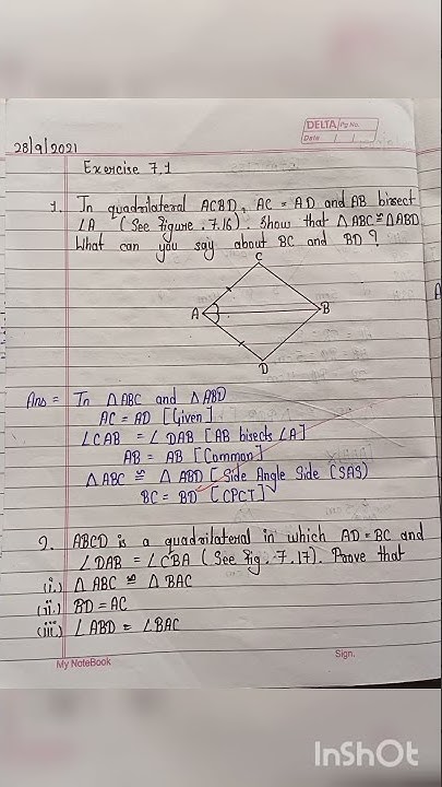 Class 9th Math Chapter 7 , Exercise 7.1 - YouTube